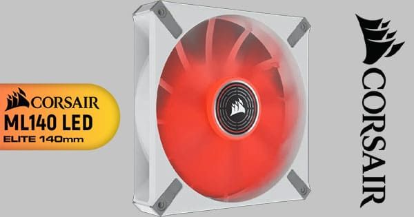 CORSAIR ML140 LED Elite 140mm Red LED Case Fan
