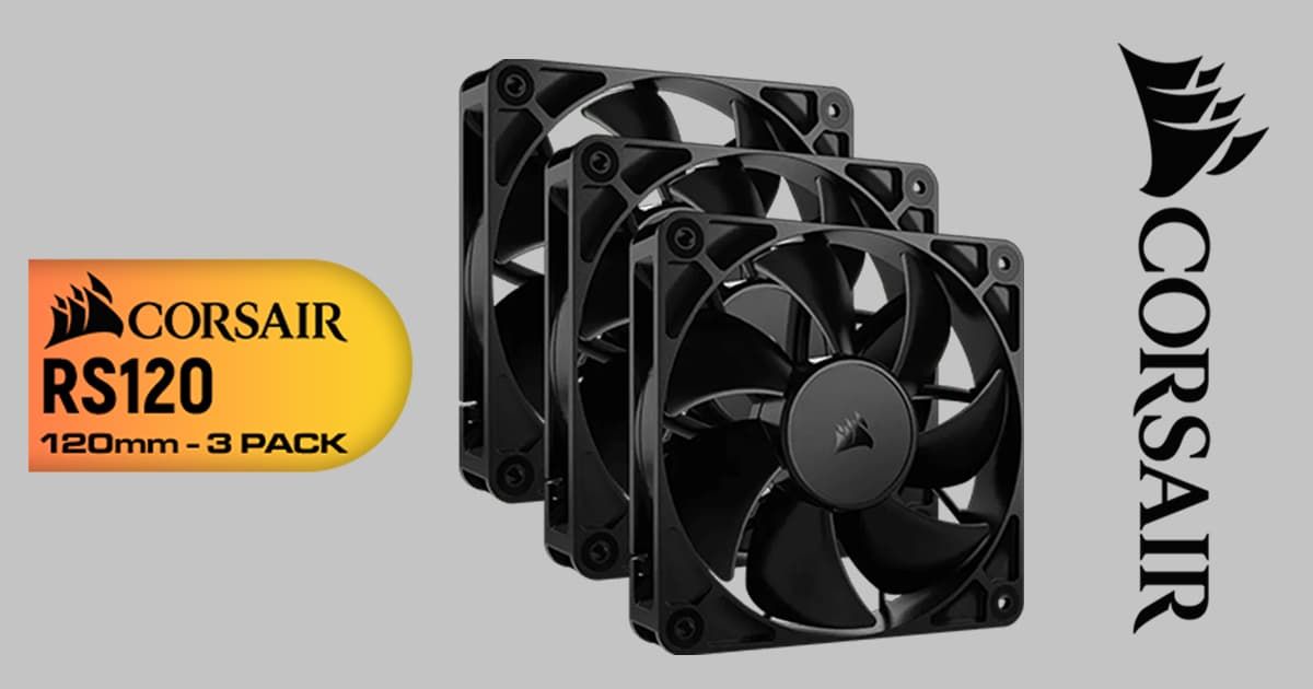 Corsair RS120 120mm PWM Fans Triple Pack - High Performance Cooling