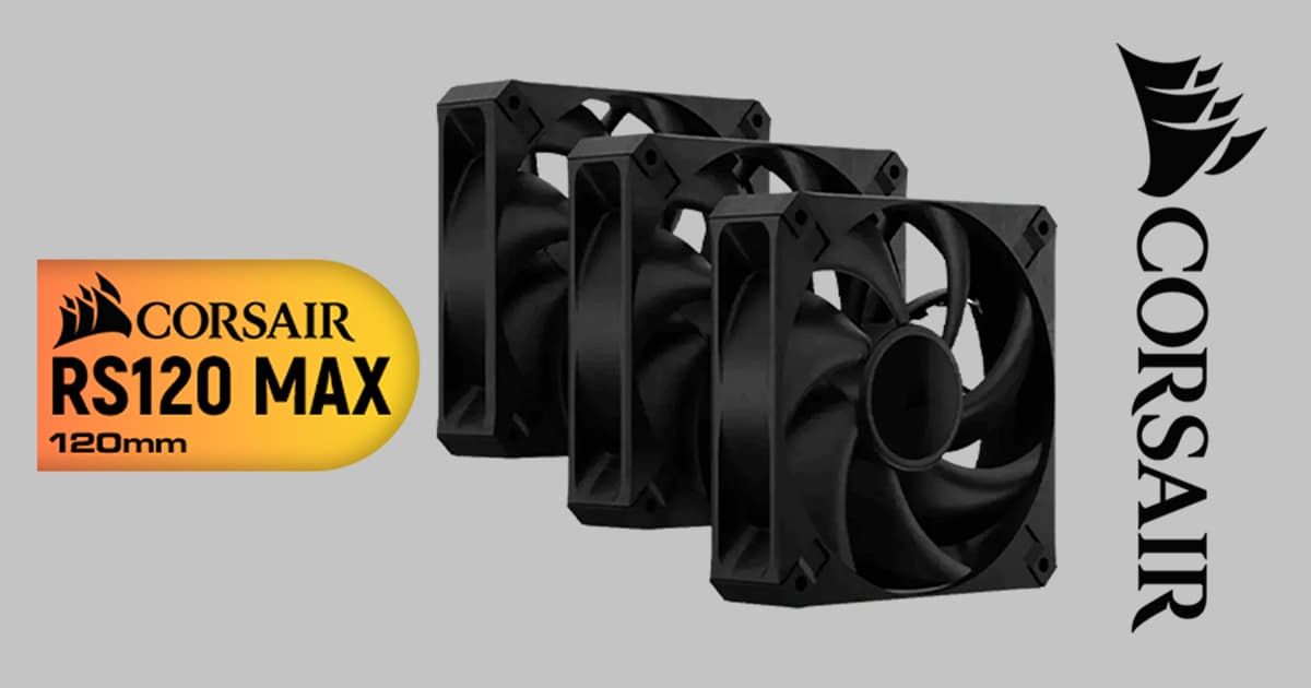 Corsair RS120 MAX 120mm Triple Fan Pack — 2,000 RPM, High Airflow | Evetech