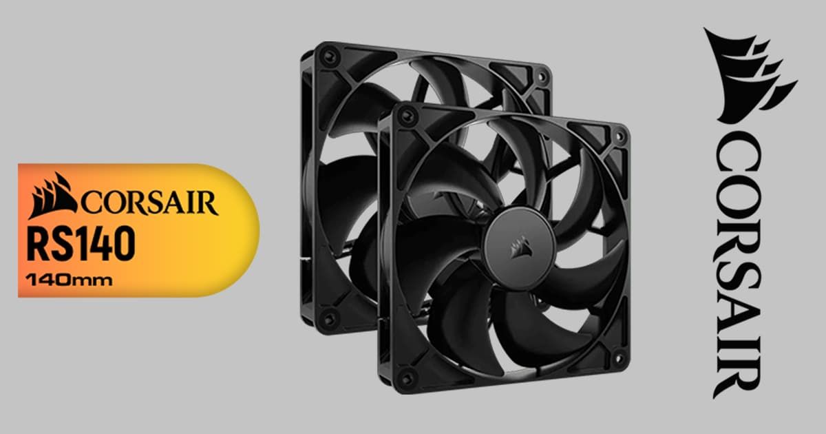 Corsair RS140 140mm PWM Dual Pack Fans — Quiet, High-Airflow