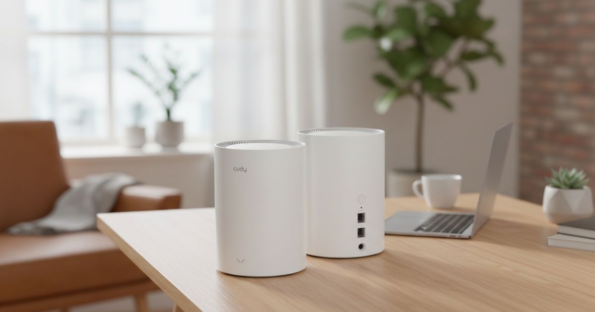 CUDY M3000W AX3000 Mesh Kit — 2.5G Dual‑Band Wi‑Fi 6