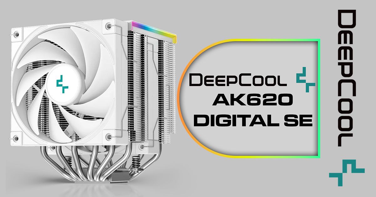 Deepcool AK620 DIGITAL SE WH CPU Cooler — ARGB, 68.99 CFM | Evetech