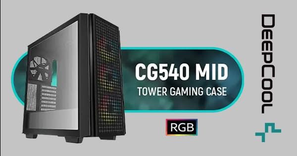 DEEPCOOL CG540 Mid-Tower Gaming Case — E-ATX, Tempered Glass