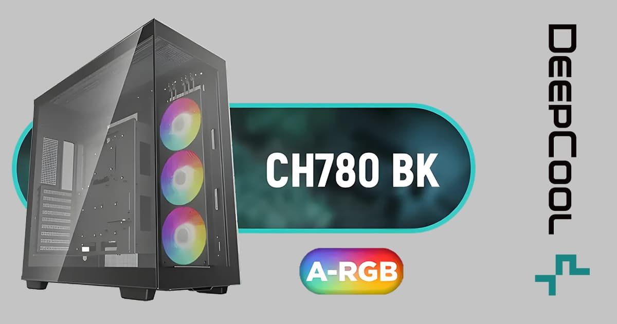 DeepCool CH780 Panoramic ATX Case – Tempered Glass, ARGB