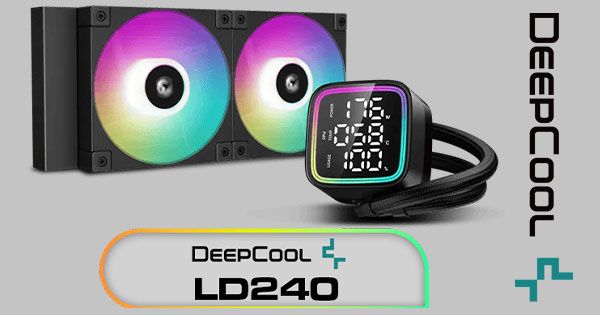 DeepCool LD240 240mm ARGB Liquid Cooler with LED Display
