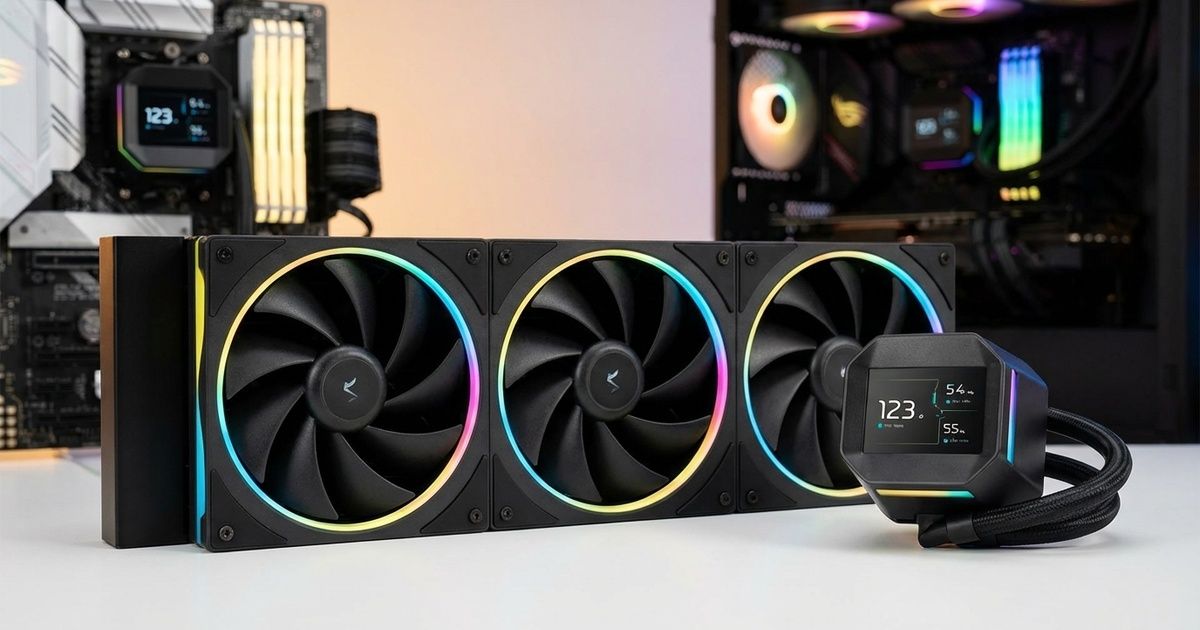 DeepCool LM360 CPU Liquid Cooler – 2.4" IPS Display, RGB