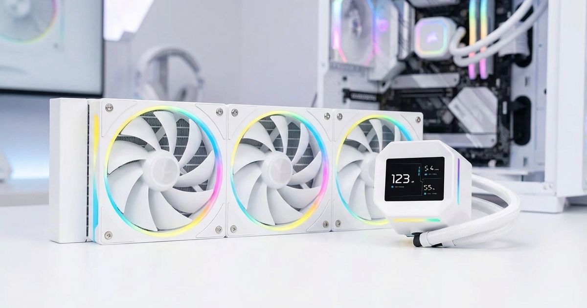 DeepCool LM360-WH CPU Liquid Cooler with 2.4" IPS Display | Evetech