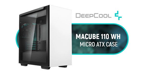 DeepCool MACUBE 110 WH Micro ATX Case — White, Glass Panel