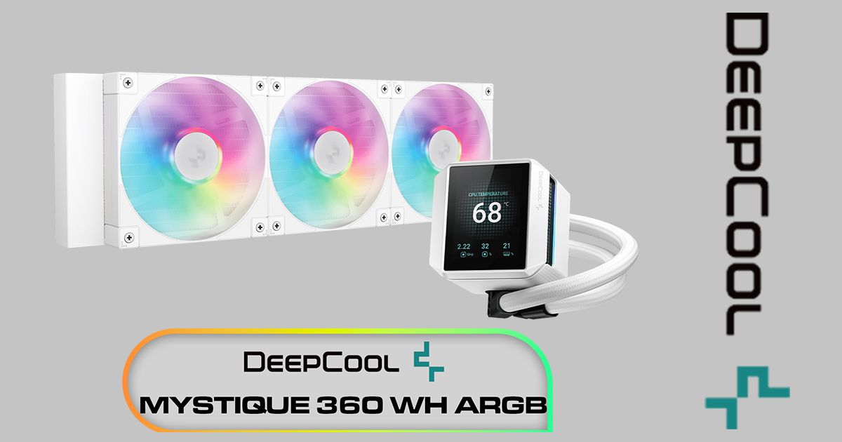 DeepCool MYSTIQUE-360-WH-ARGB 360mm AIO Cooler with LCD
