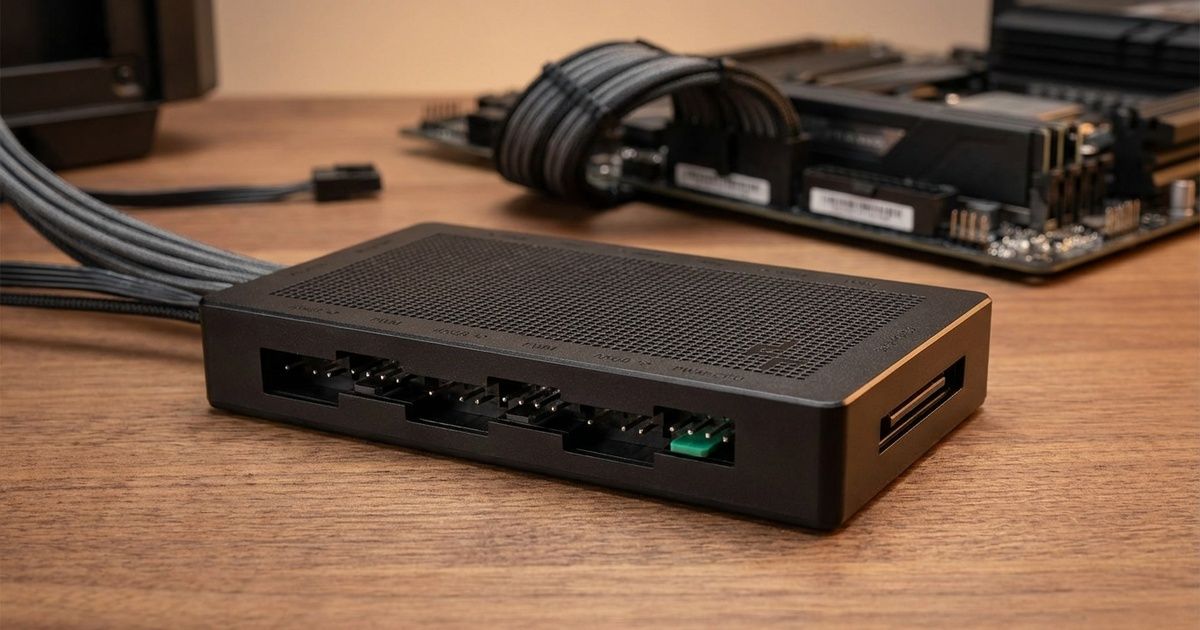 DeepCool SC790 ARGB & PWM Hub — 6-Port Fan Controller