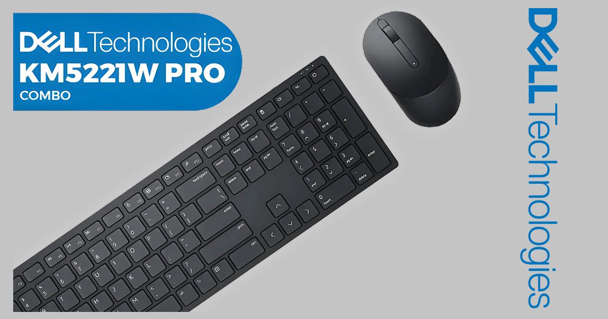Dell KM5221W Pro Wireless Keyboard & Mouse Combo 4000 DPI