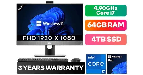 DELL OPTIPLEX 7400 AIO - Powerful Intel Core i7 All-in-One PC with 64GB ...