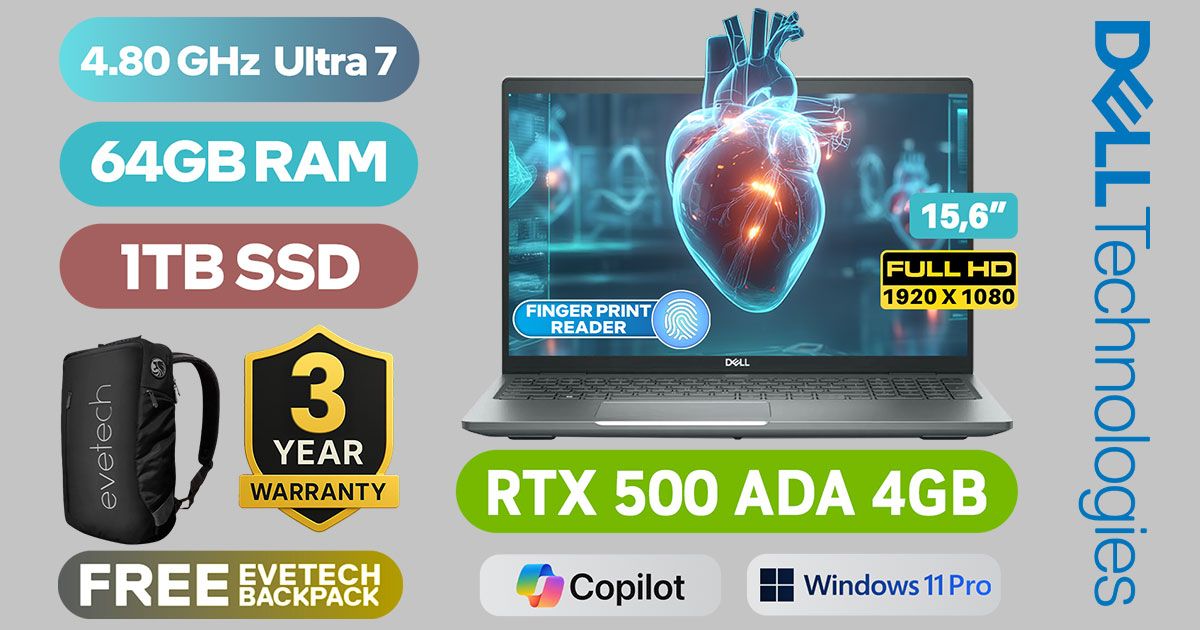 Buy DELL Precision 3590 - Intel Core Ultra 7 RTX 500 Laptop with 64GB ...