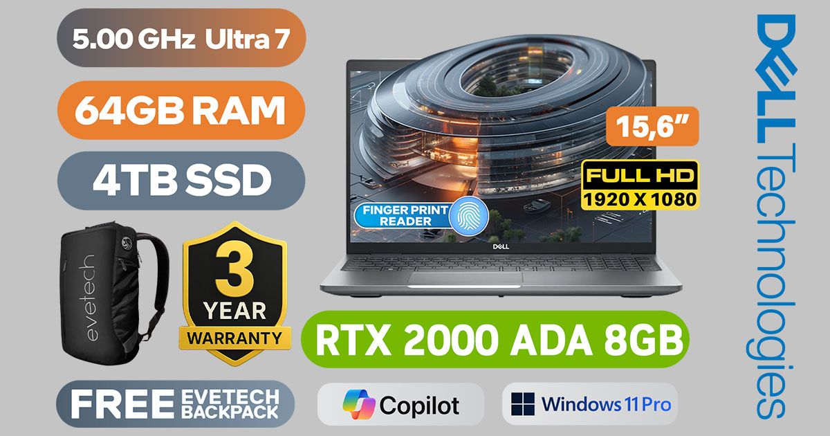 Buy DELL Precision 3591 Laptop - Intel Core Ultra 7, RTX 2000, 64GB RAM ...