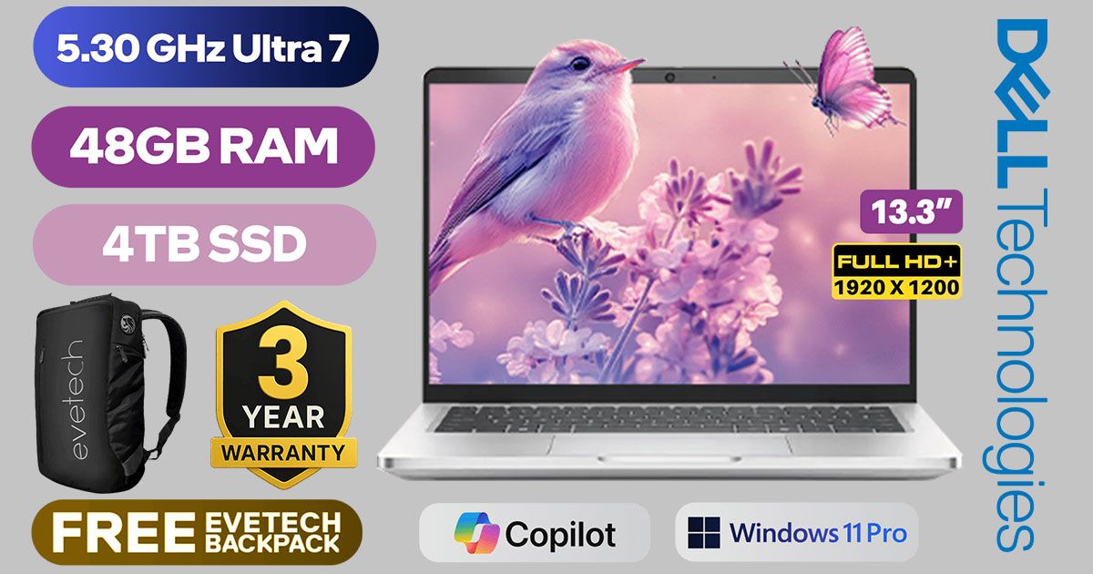Dell Pro 13 Plus Core Ultra 7 Laptop | 48GB/4TB | Creator and Business ...