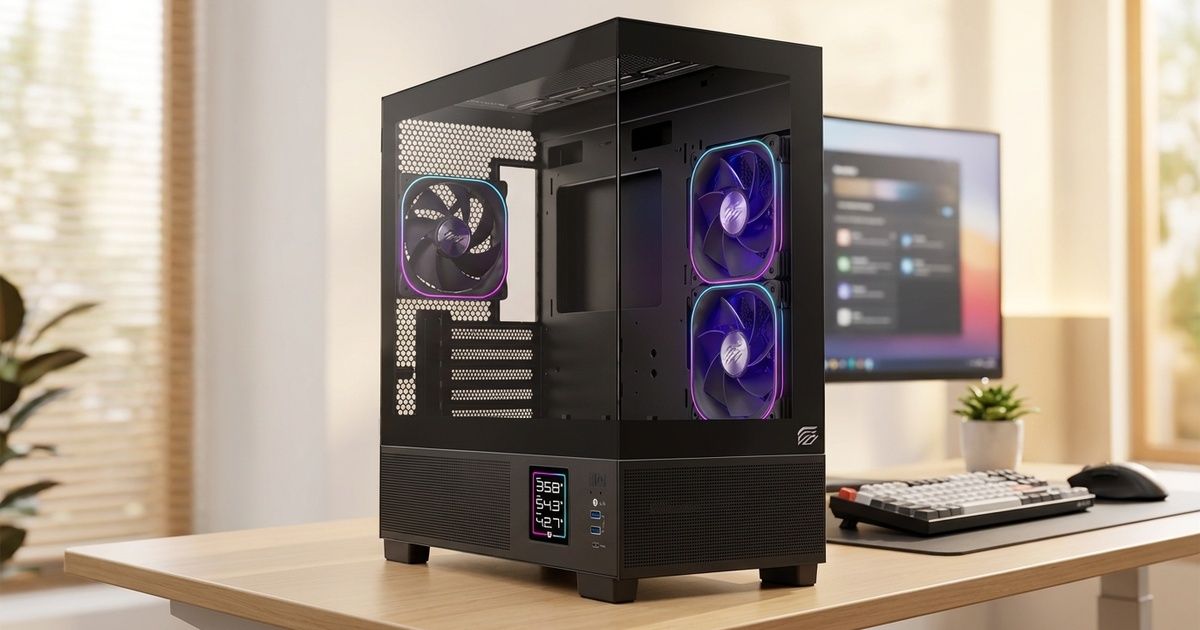 [OPEN BOX] EINAREX Prisma SM501D Gaming Case (m-ATX, USB-C) - Open Box ...