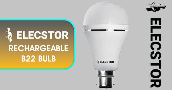 Elecstor TIT-A60-7W-B22CW Rechargeable B22 Bulb – Cool White, 4h