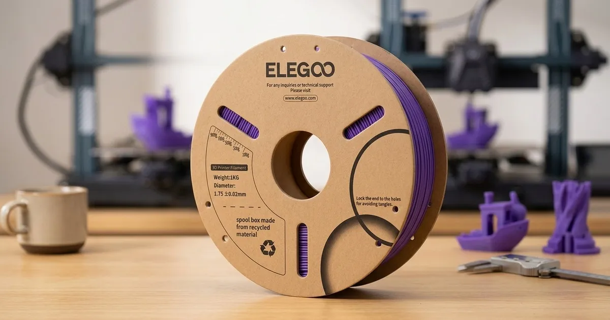 ELEGOO PLA 1.75mm Purple 1Kg 3D Printer Filament | Evetech