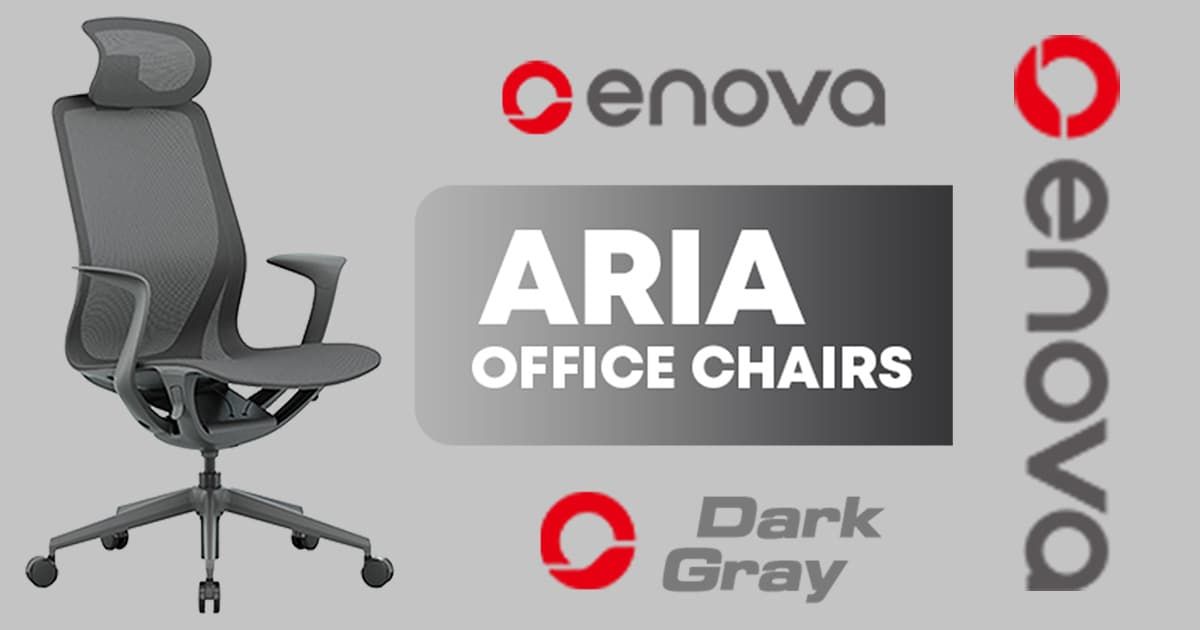 Enova Aria Office Chair Ver 2 - Comfortable Dark Grey Seating