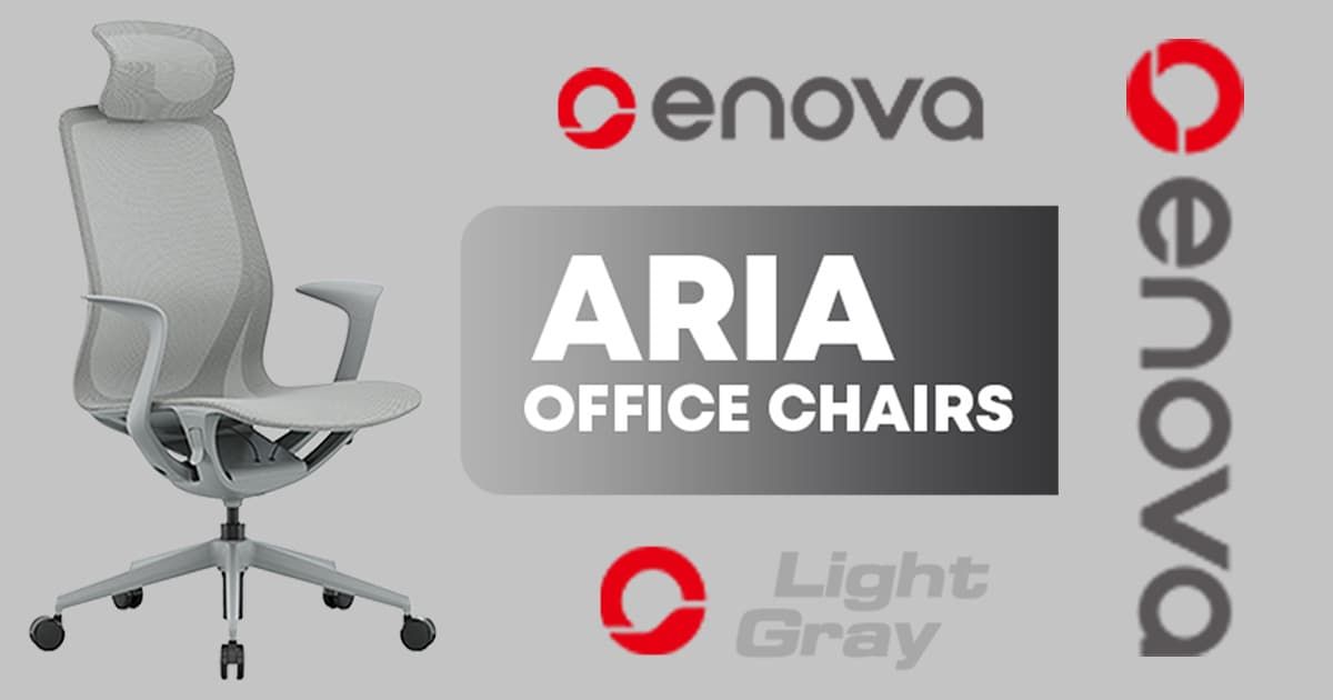 Enova Aria Office Chair Ver 2 Light Grey - Comfort & Style