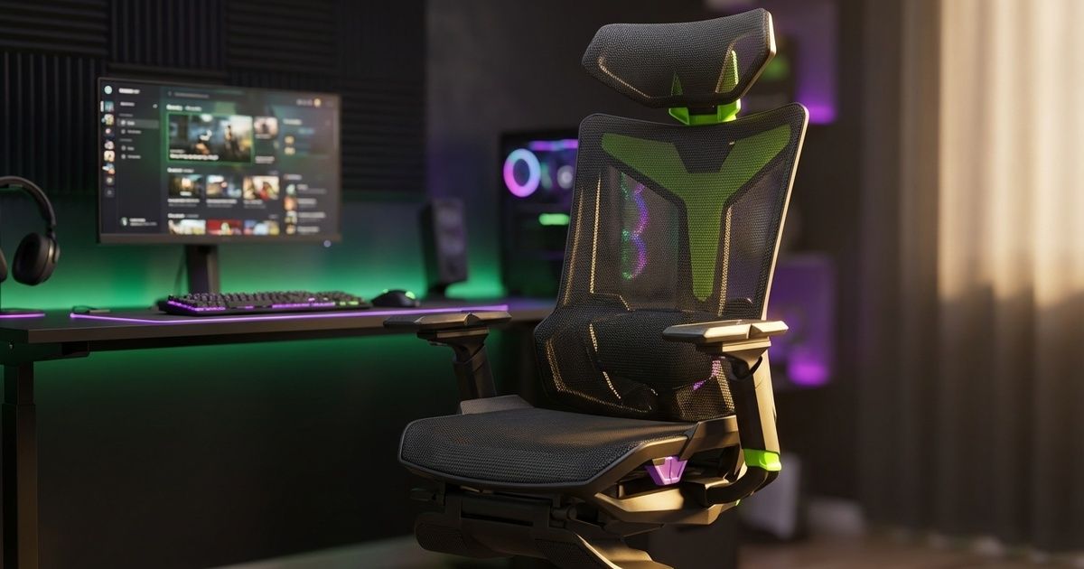 Enova Bloodragon BLS Gaming Chair Green — 136kg Capacity