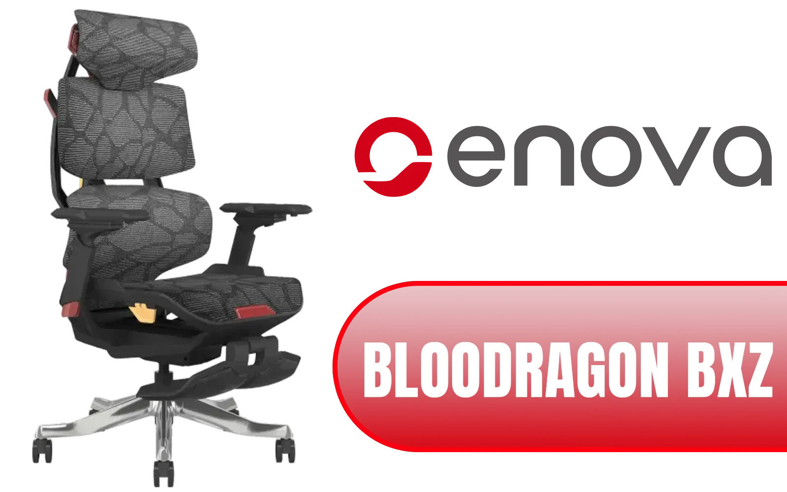 Enova Bloodragon BXZ Gaming Chair — Red, 136kg Capacity