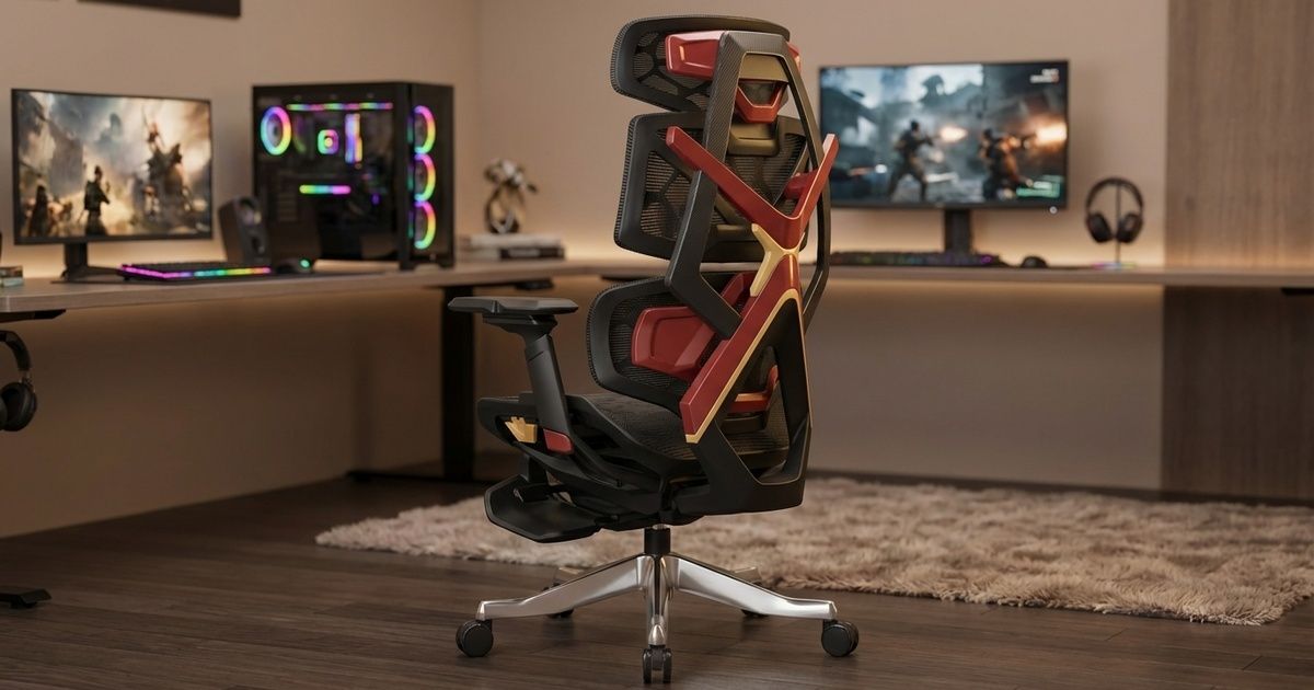 Enova Bloodragon BXZ Gaming Chair — Red, 136kg Capacity