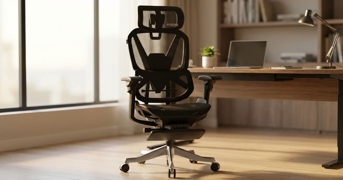 Enova EHJ-005A Black Gaming Chair — 4D Lumbar, 5D Armrest | Evetech
