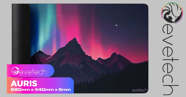 Evetech Auris Gaming Mousepad 880x440x5mm - XL Precision Mat