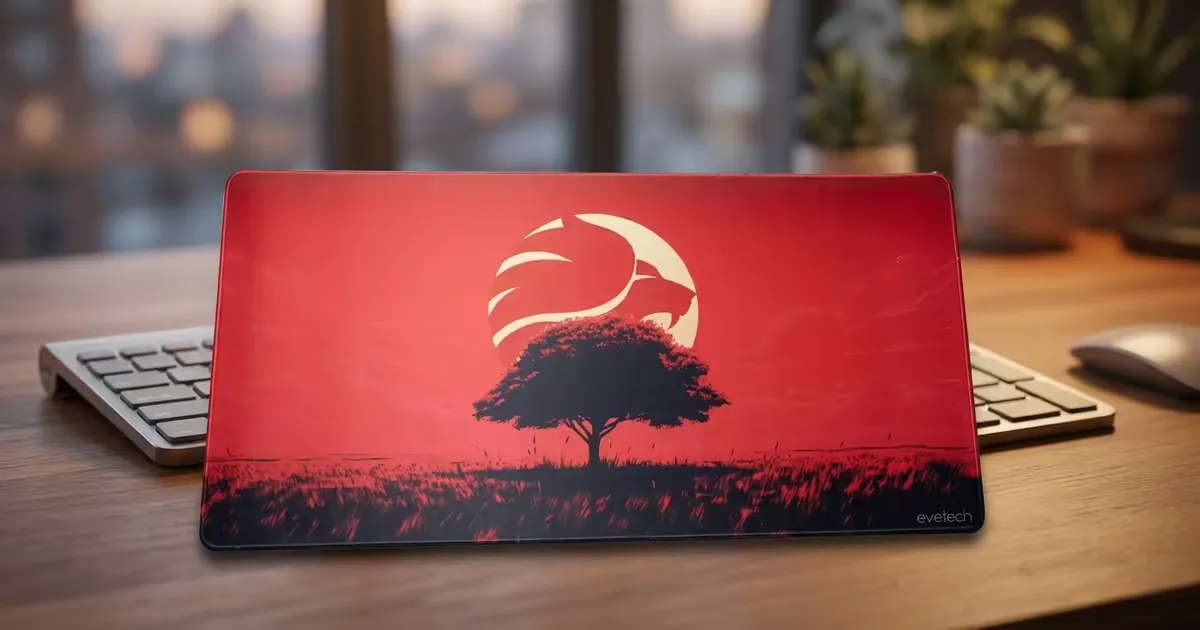 Evetech Crimson Gaming Mousepad 880x440x5mm - XL Desk Mat | Evetech
