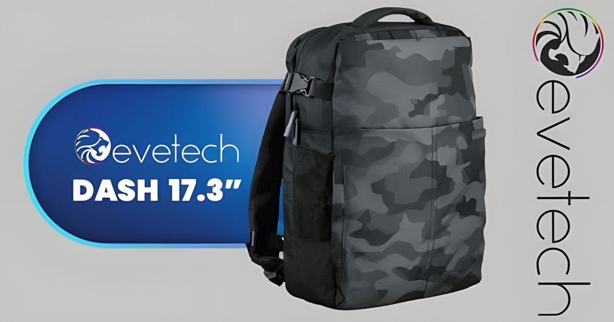 Evetech EV-007 DASH 17.3" Laptop Backpack - Secure, Spacious