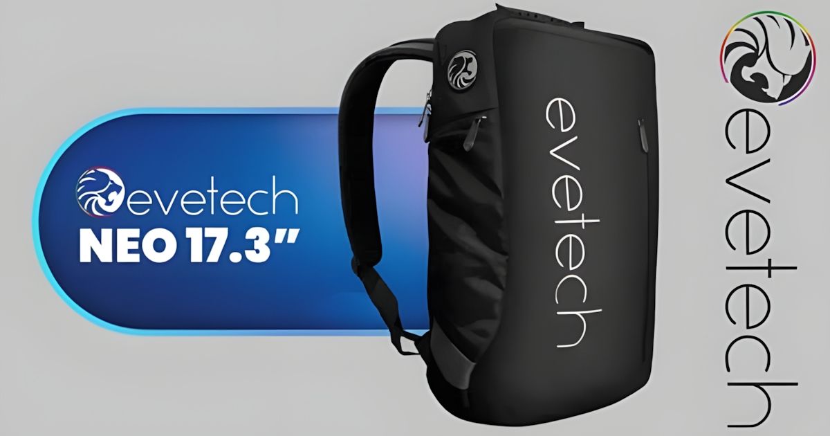 Evetech NEO 17.3" Laptop Backpack — Anti-theft, Water Resistant