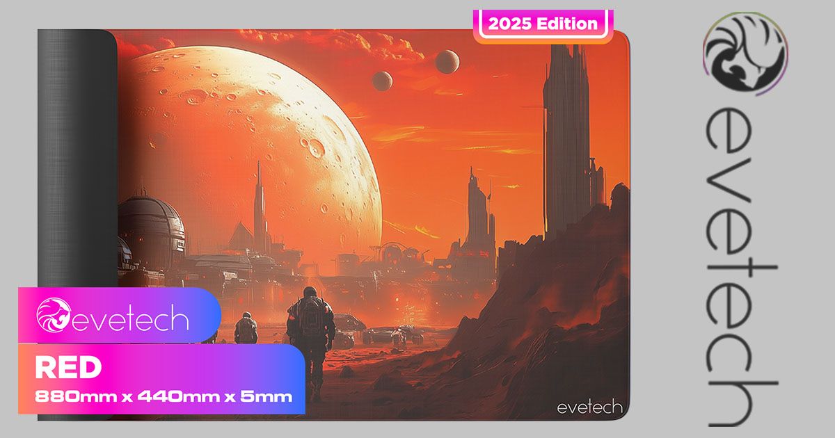 Evetech Red Gaming Mousepad 880×440mm — Large 5mm Pad