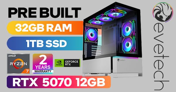 Ryzen 7 9700X RTX 5070 Gaming PC | DDR5 32GB