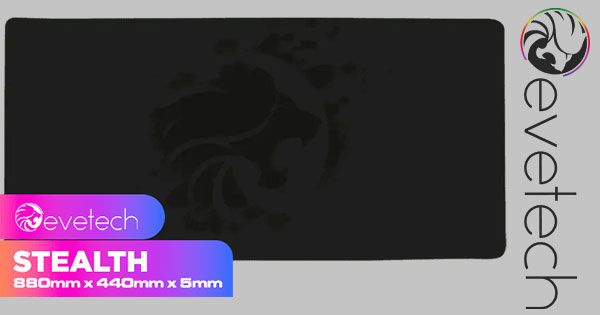 Evetech STEALTH Gaming Mousepad 880x440x5mm - XL Surface