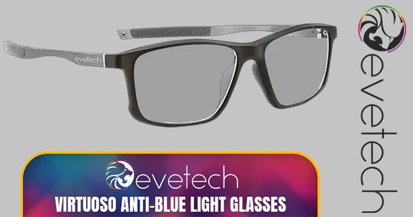 Evetech BLG-5827-GREY Anti-Blue Light Gaming Glasses - Silver