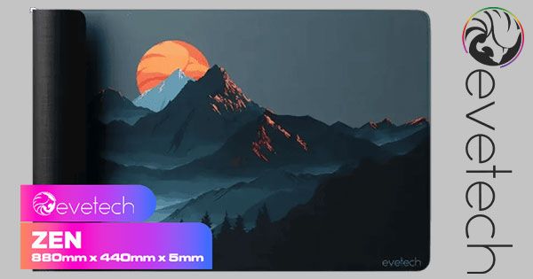 Evetech Zen Gaming Mousepad 880x440x5mm – XL Surface