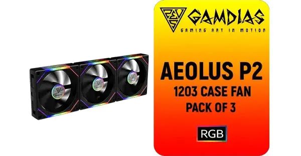 Gamdias Aeolus P2 1203 RGB Case Fans - 3 Pack for Ultimate Cooling ...