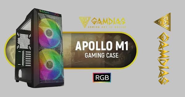 Gamdias APOLLO M1 Gaming Case - Ultimate Cooling & Style