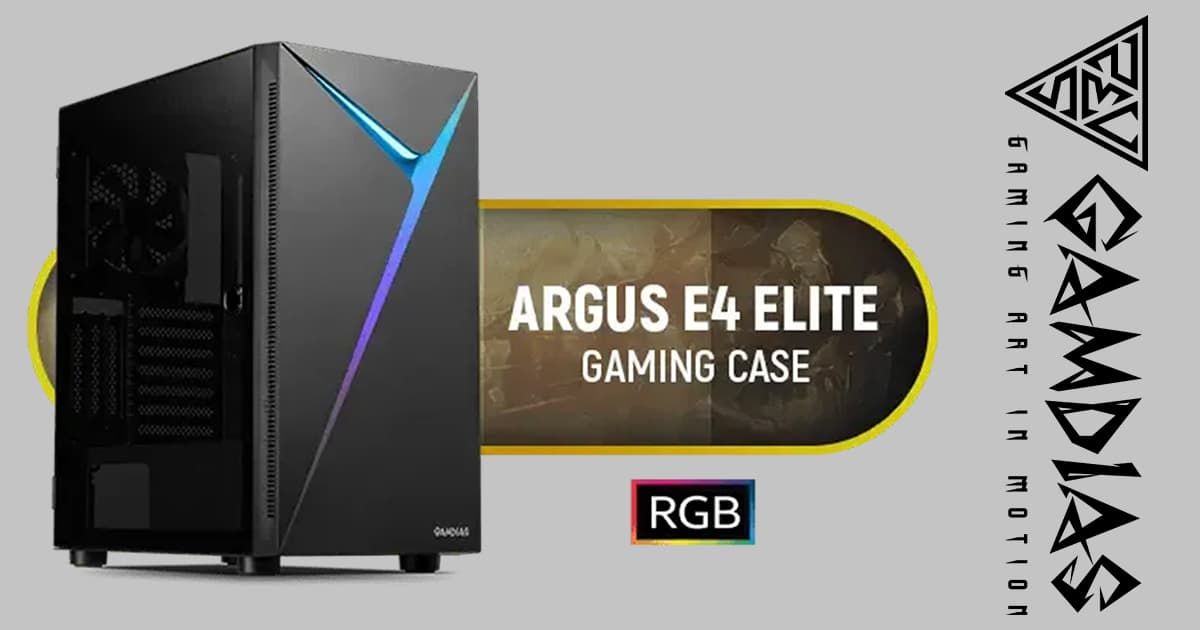 Gamdias Argus E4 Elite Gaming Case - Black | Ultimate Gaming Setup