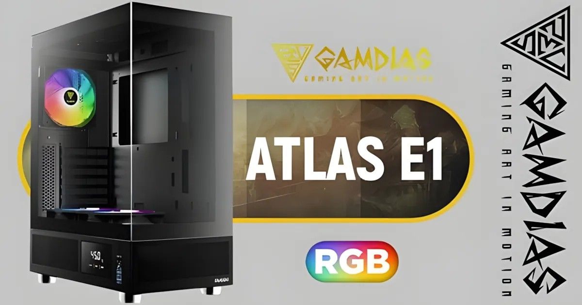 GAMDIAS ATLAS E1 ATX Mid Tower PC Case with ARGB Fans