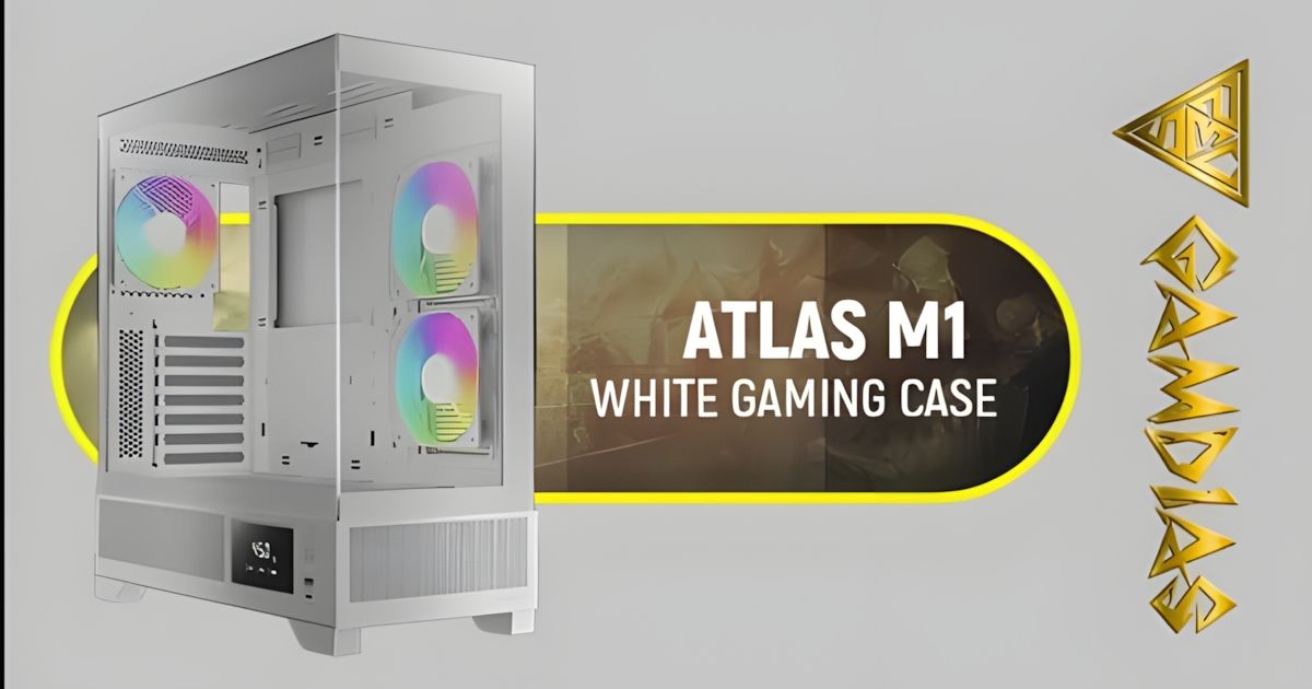 Gamdias Atlas M1 White Tempered Glass ATX Gaming Case