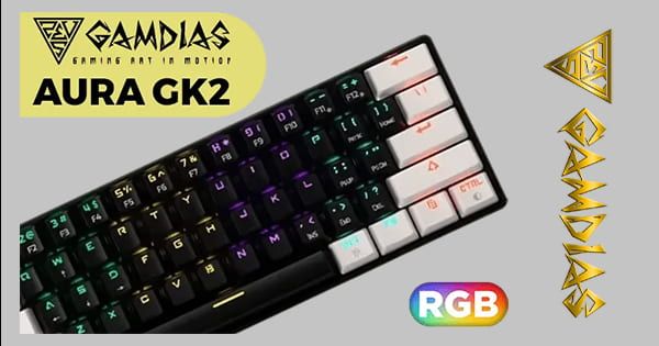 Gamdias AURA GK2 Gaming Keyboard - Stylish Black & White Design | Evetech
