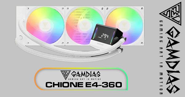 Gamdias Chione E4-360-WH 360mm RGB Liquid Cooler
