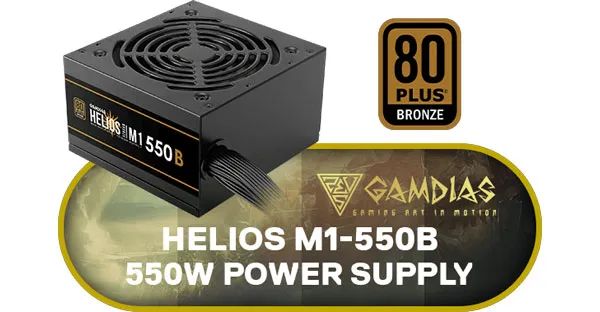 Gamdias HELIOS M1 550B - High-Performance 550W Power Supply