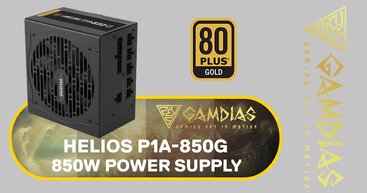 Gamdias HELIOS P1A-850G 850W 80 PLUS Gold Power Supply