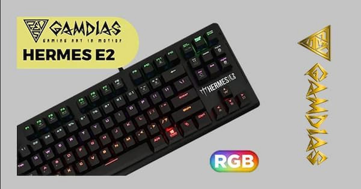 Gamdias Hermes E2 Mechanical Keyboard — Brown Switches, Neon Backlight