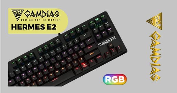 Gamdias HERMES-E2 Mechanical Keyboard — Brown Switches, Neon Backlight