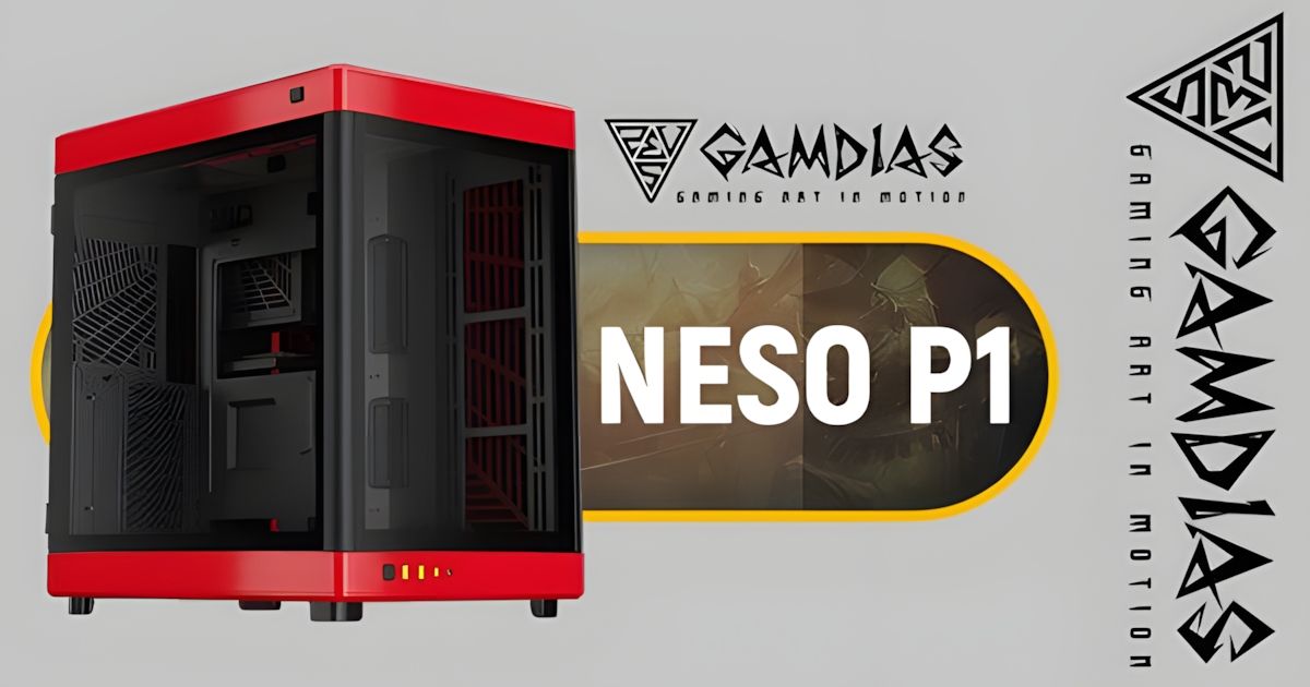 Gamdias NESO-P1-BR E-ATX Gaming Case – Panoramic Display