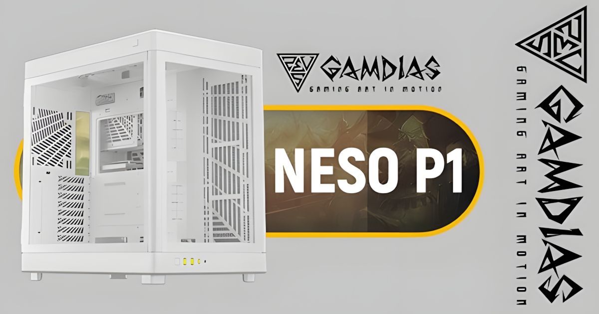 Gamdias NESO-P1-WW E-ATX Gaming Case – White, Modular